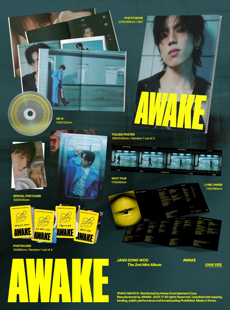 [PRE-ORDER] JANG DONG WOO 2nd Mini Album [AWAKE] (0AM Ver.) – IDOLL MUSIC, LLC