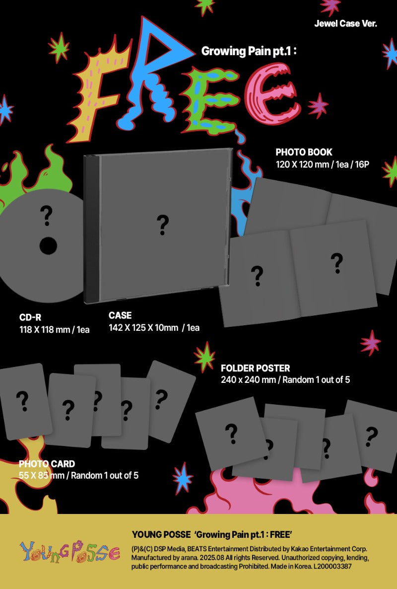 YOUNG POSSE EP [Growing Pain pt.1 : FREE] (Jewel Case Ver.) – IDOLL ...